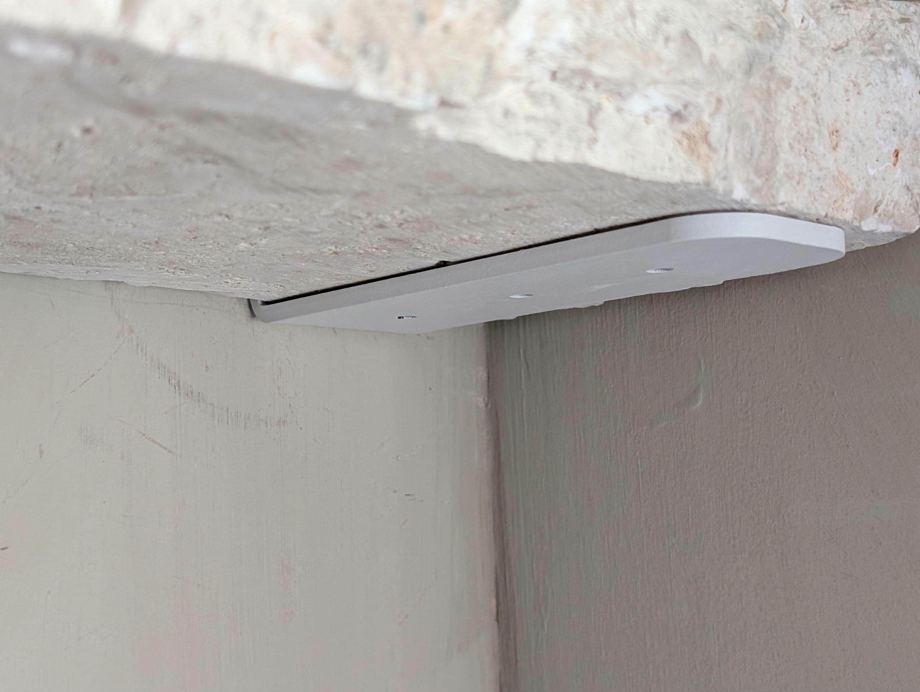 Chiseled Travertine Floating Shelf - Natural Stone Shelves - Invisible ...