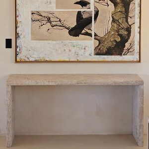 Travertine Stone Console Table - Etsy