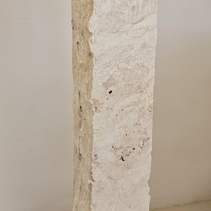 Travertine Pedestal Column - Plinth - Monolith - Solid Stone Block - Etsy
