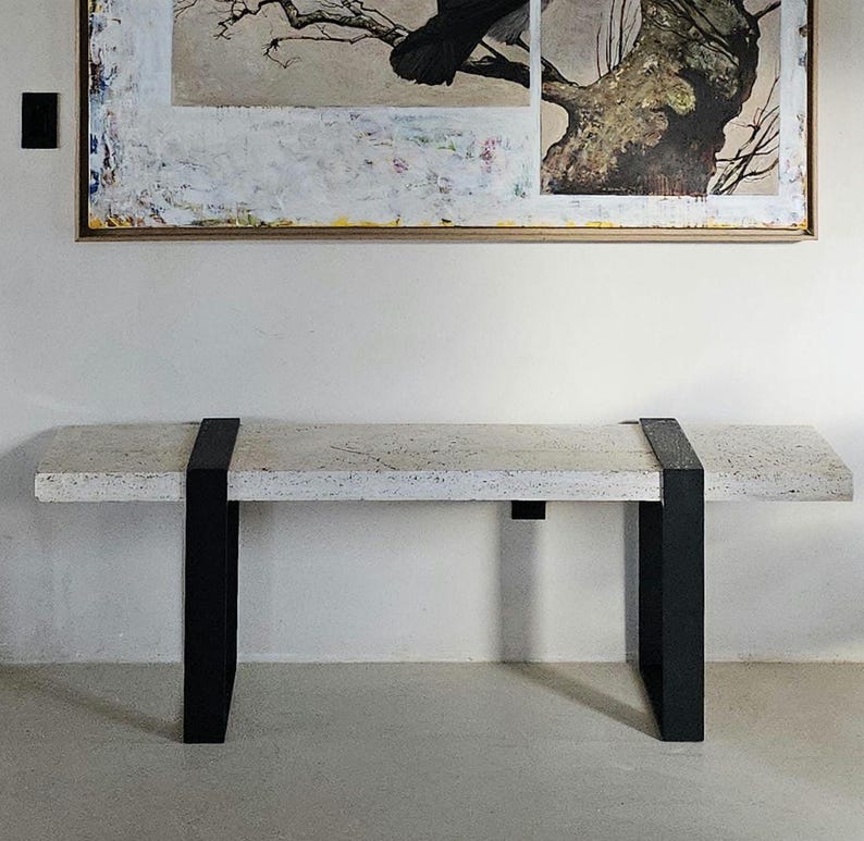 Travertine Bench - Etsy
