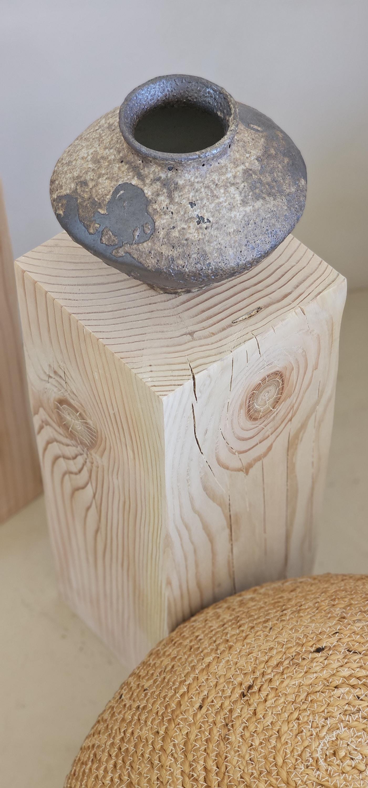 Wood Pedestal Column - Wood Plinth - Monolith - Sculpture Stand - Gift ...