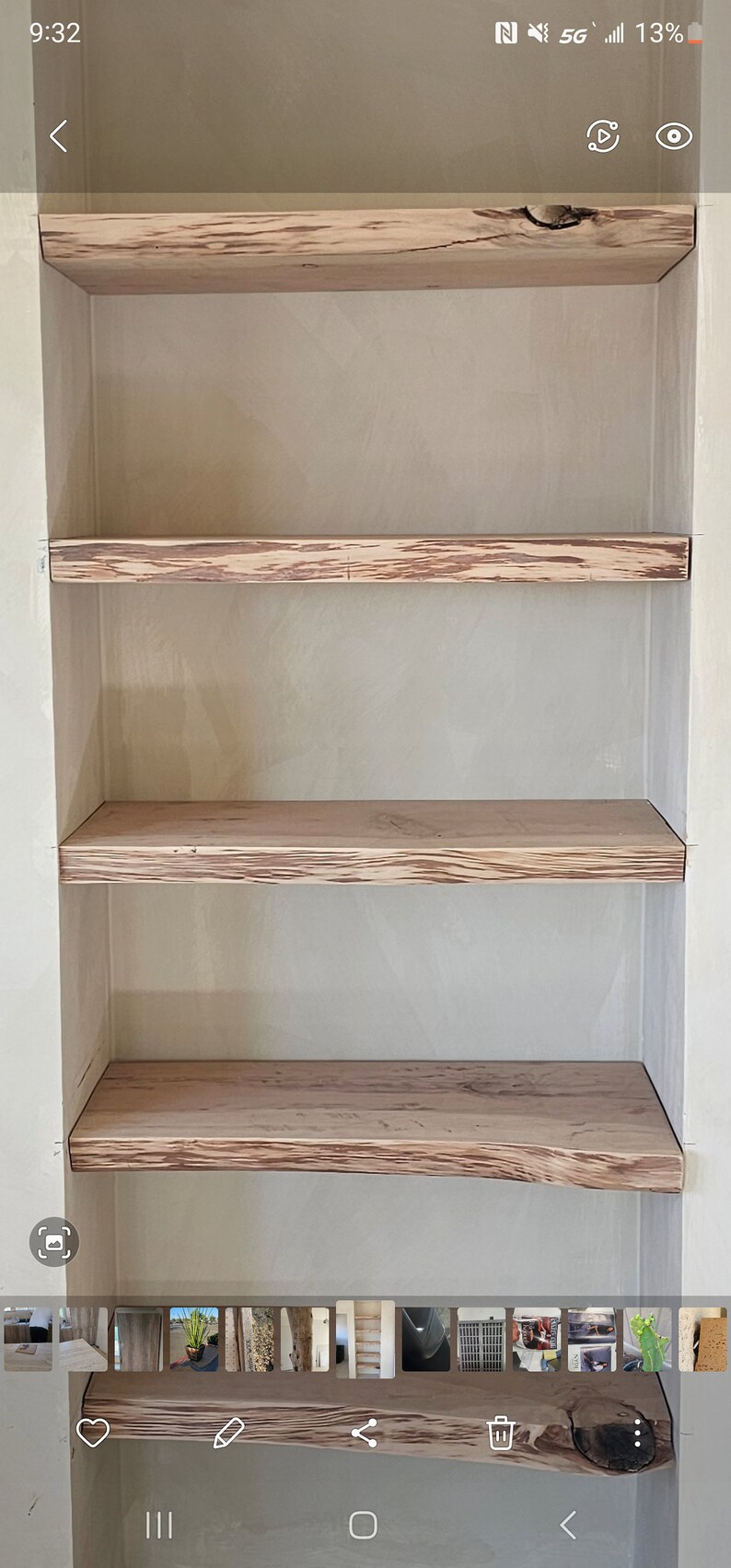 Live Edge Cedar Wood Shelves - Etsy