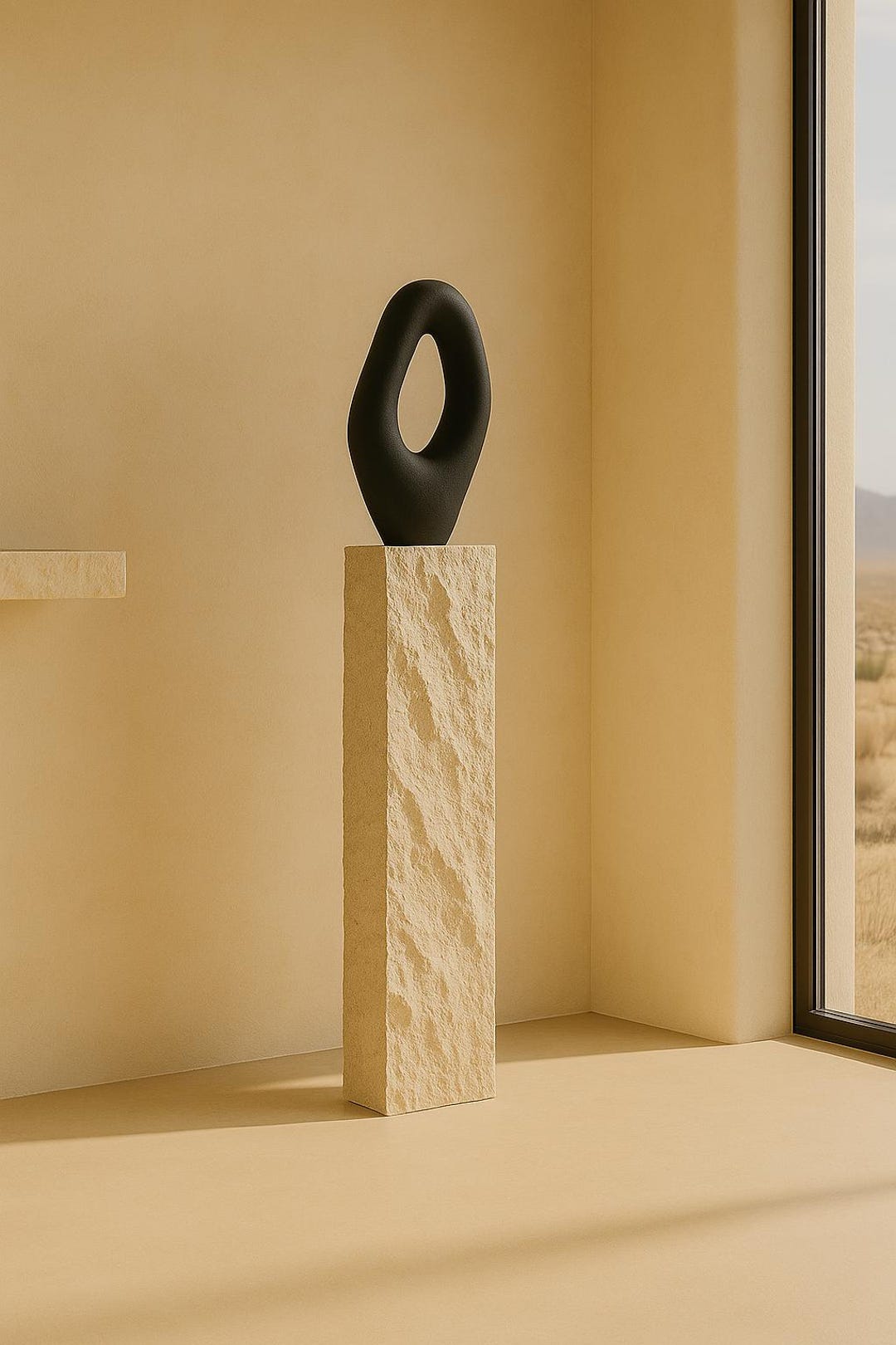 Travertine Pedestal Column - Plinth - Monolith - Solid Stone Block - Etsy