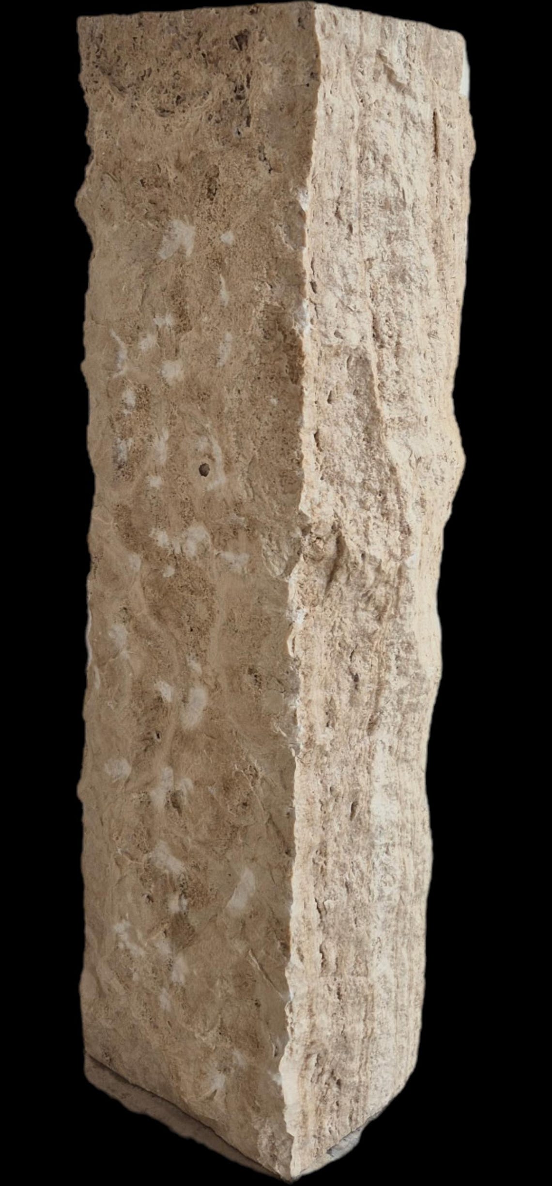 Travertine Pedestal Column - Sculpture Stand - Plinth - Monolith ...