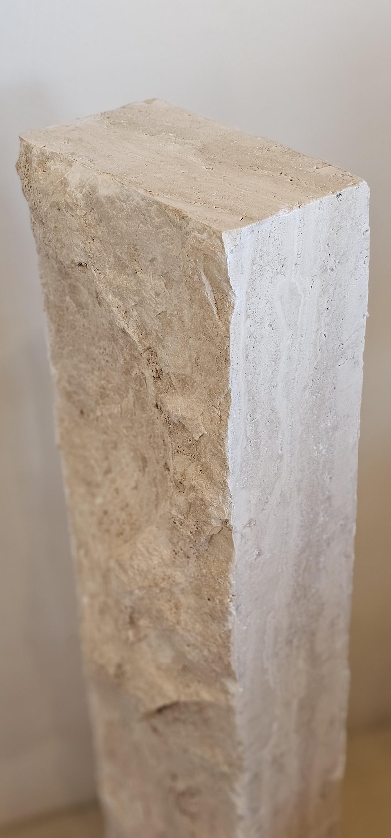 Travertine Pedestal Column - Plinth - Monolith - Etsy