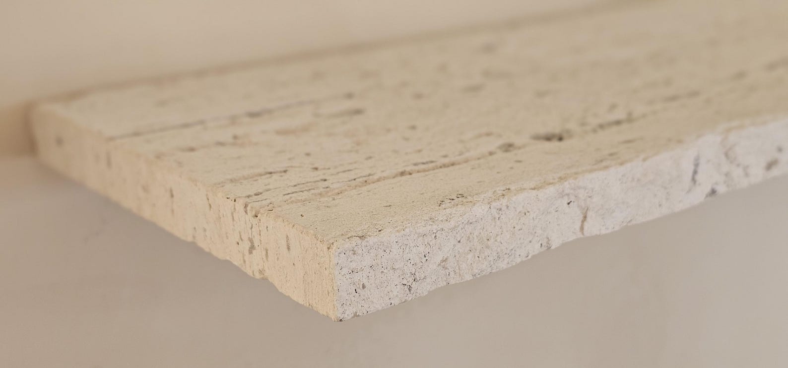 Raw Travertine Floating Shelf: Chiseled Edge Stone Slab - Etsy