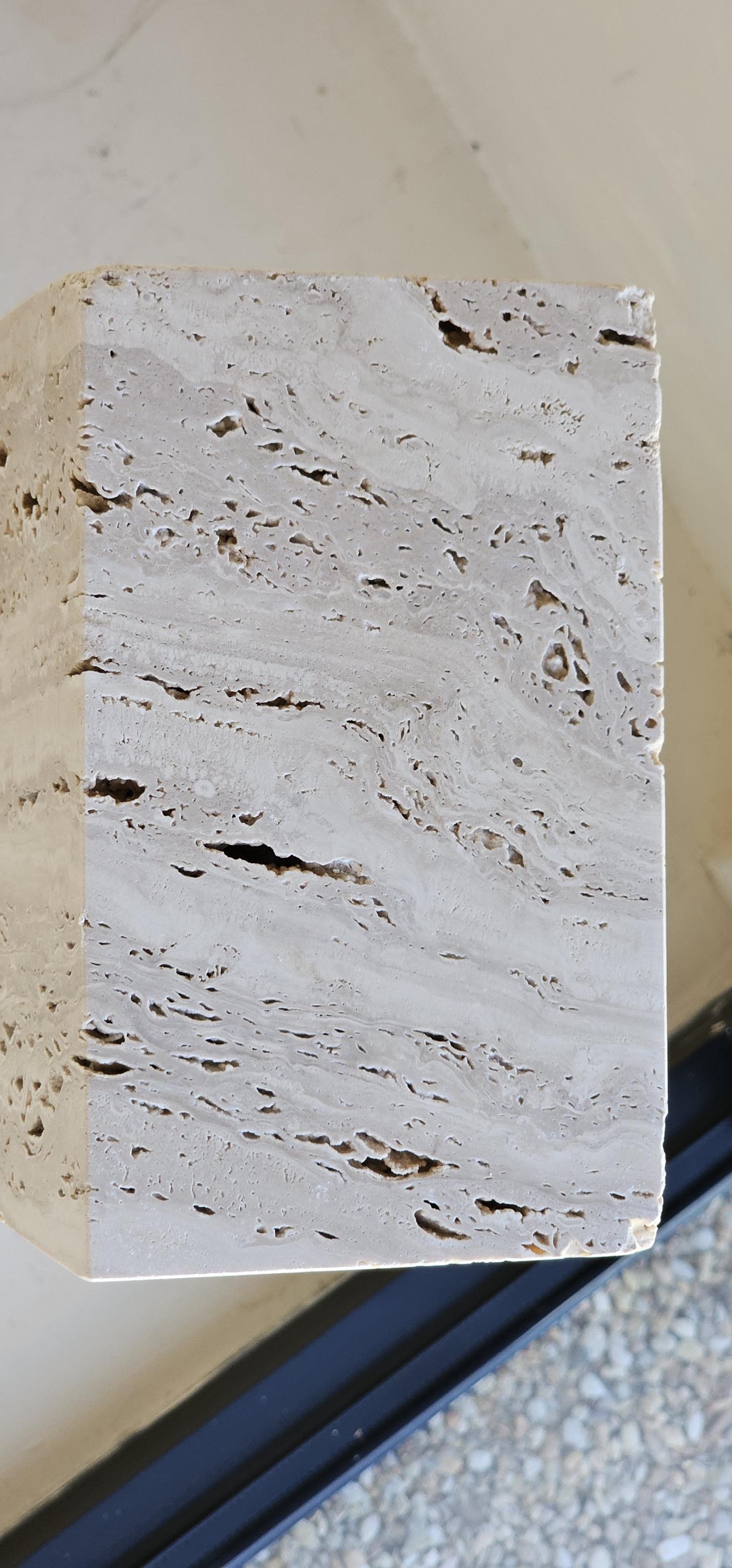 Travertine Pedestal Column - Plinth - Monolith - Solid Stone Block ...