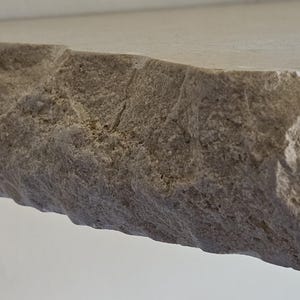 Limestone Floating Shelf With Chiseled Edges - Natural Stone Shelves ...