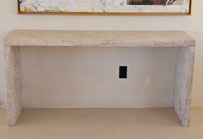 Travertine Stone Console Table - Etsy
