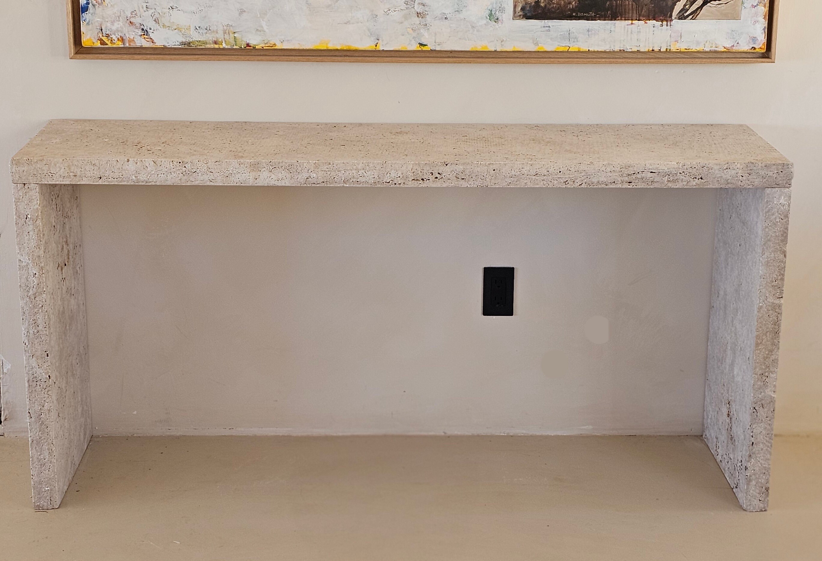 Travertine Stone Console Table - Etsy