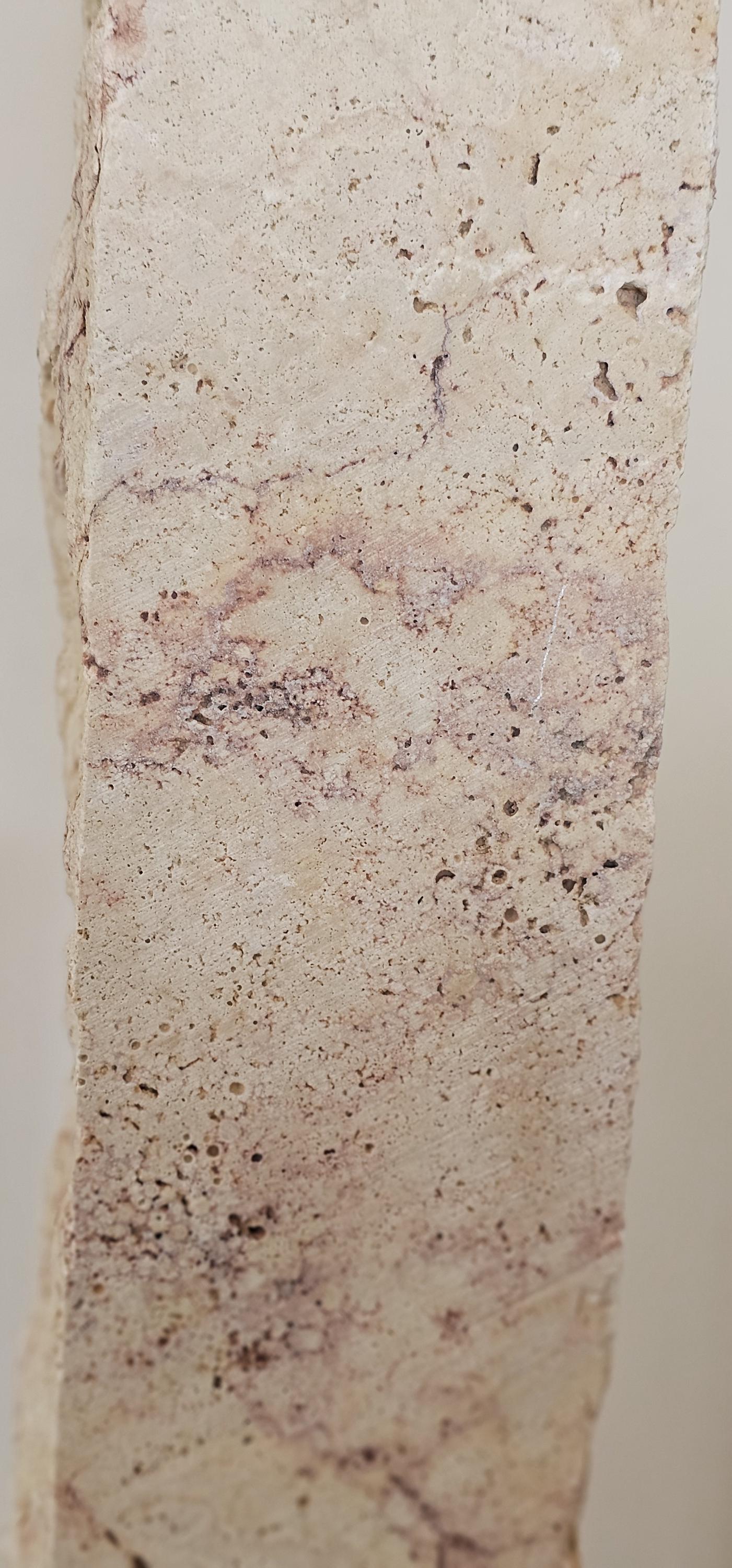 Travertine Pedestal Column - Plinth - Monolith - Solid Stone Block - Etsy
