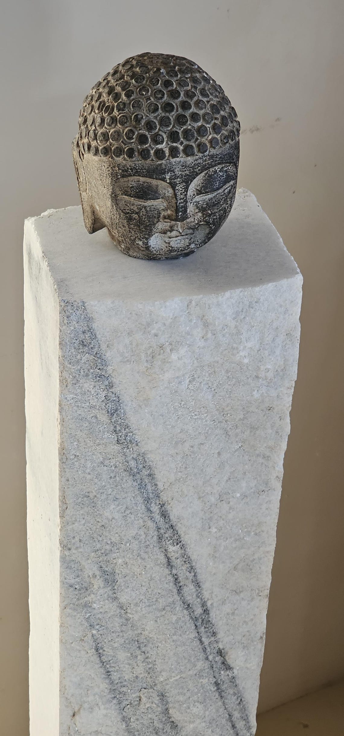 White Marble Pedestal Column - Plinth - Monolith - Etsy