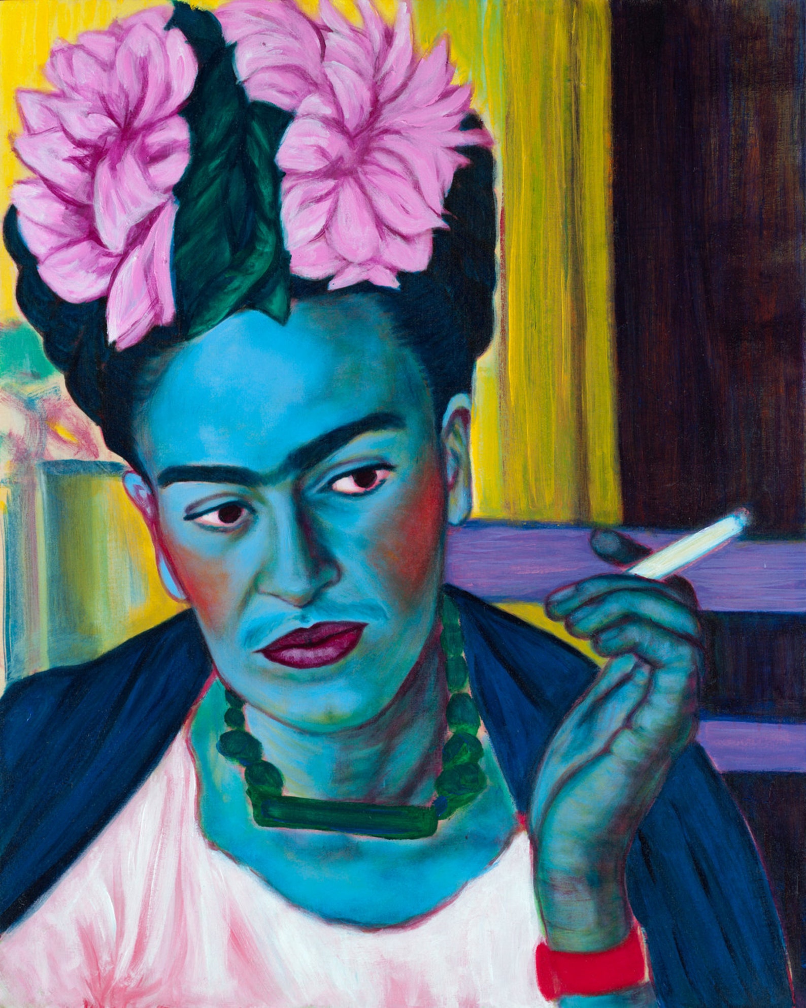 Frida Smoking - Etsy