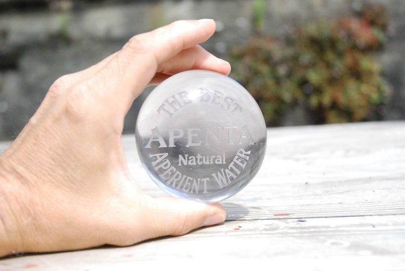 Vintage Apenta Water Glass Advertising Paperweight - Circa 1900 - Etsy