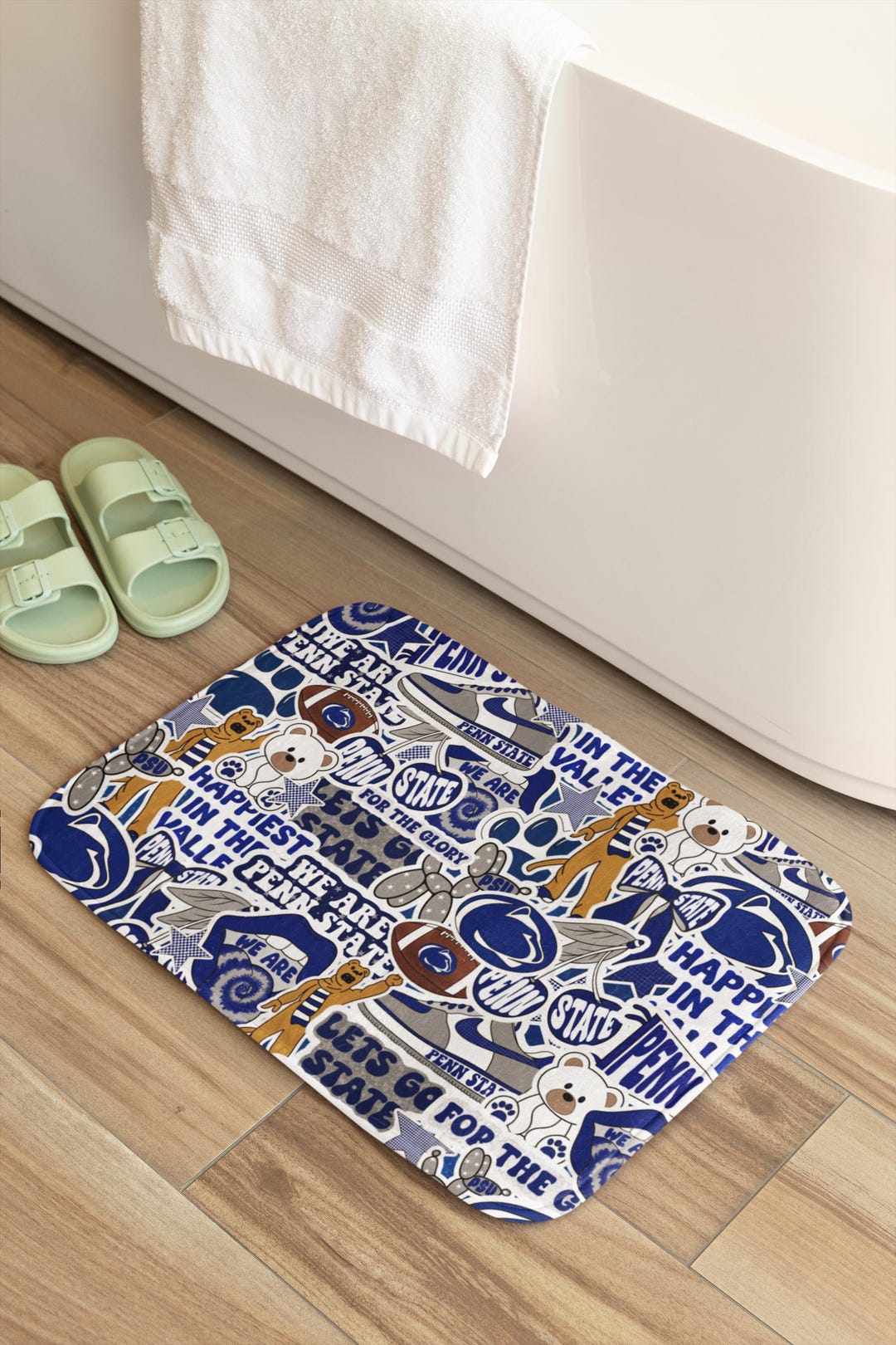 Penn State Bath Mat College Bathroom Decor Nittany Lions Home ...