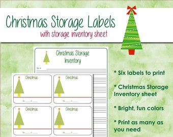Christmas Bin Labels Printable - Etsy