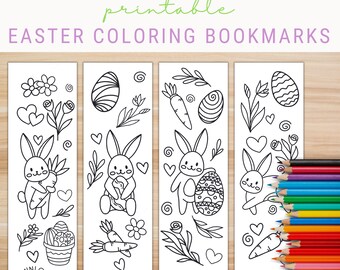 Printable Easter Bookmarks, Bookmarks for Kids, Printable Bookmark ...