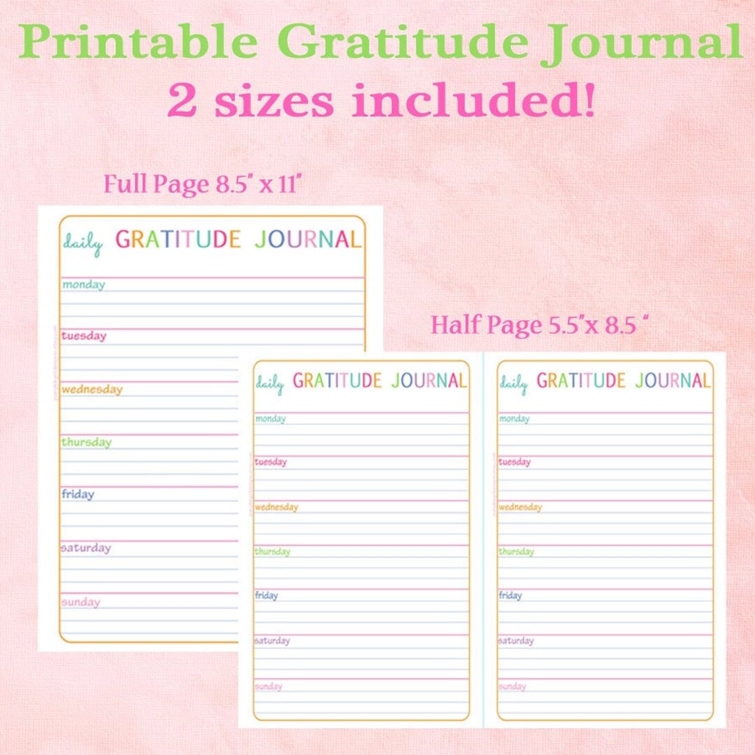 Gratitude Journal Printable - Etsy