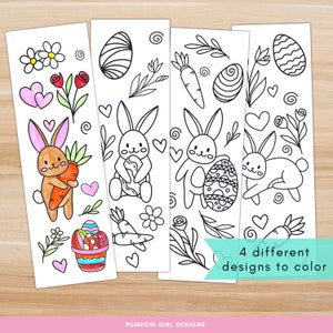 Printable Color Your Own Easter Bookmarks - Etsy