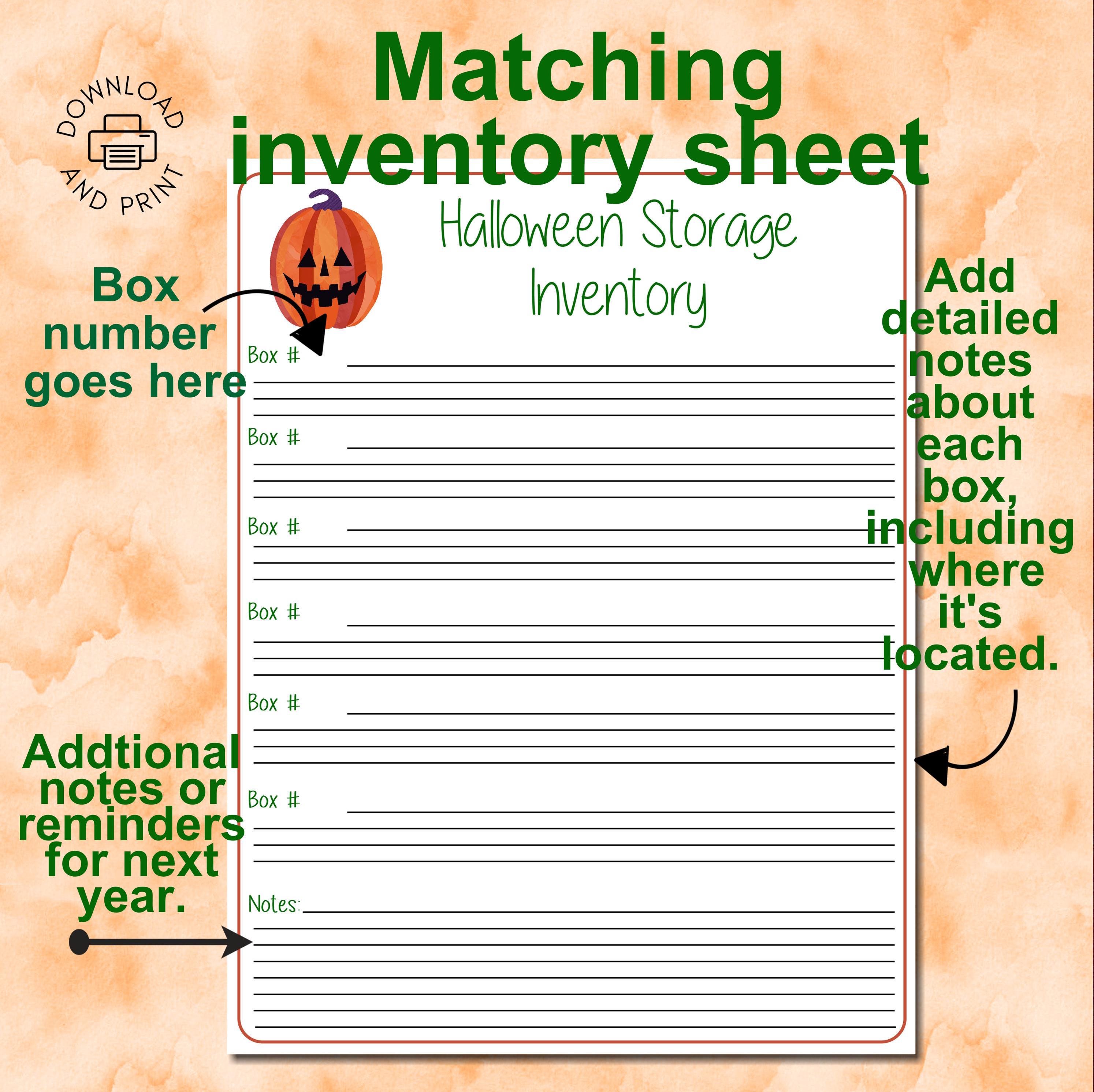 Printable Halloween Storage Bin Labels, Halloween Organization - Etsy