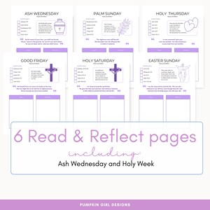 Ash Wednesday, Holy Week, Printable Lenten Journal Pages - Etsy
