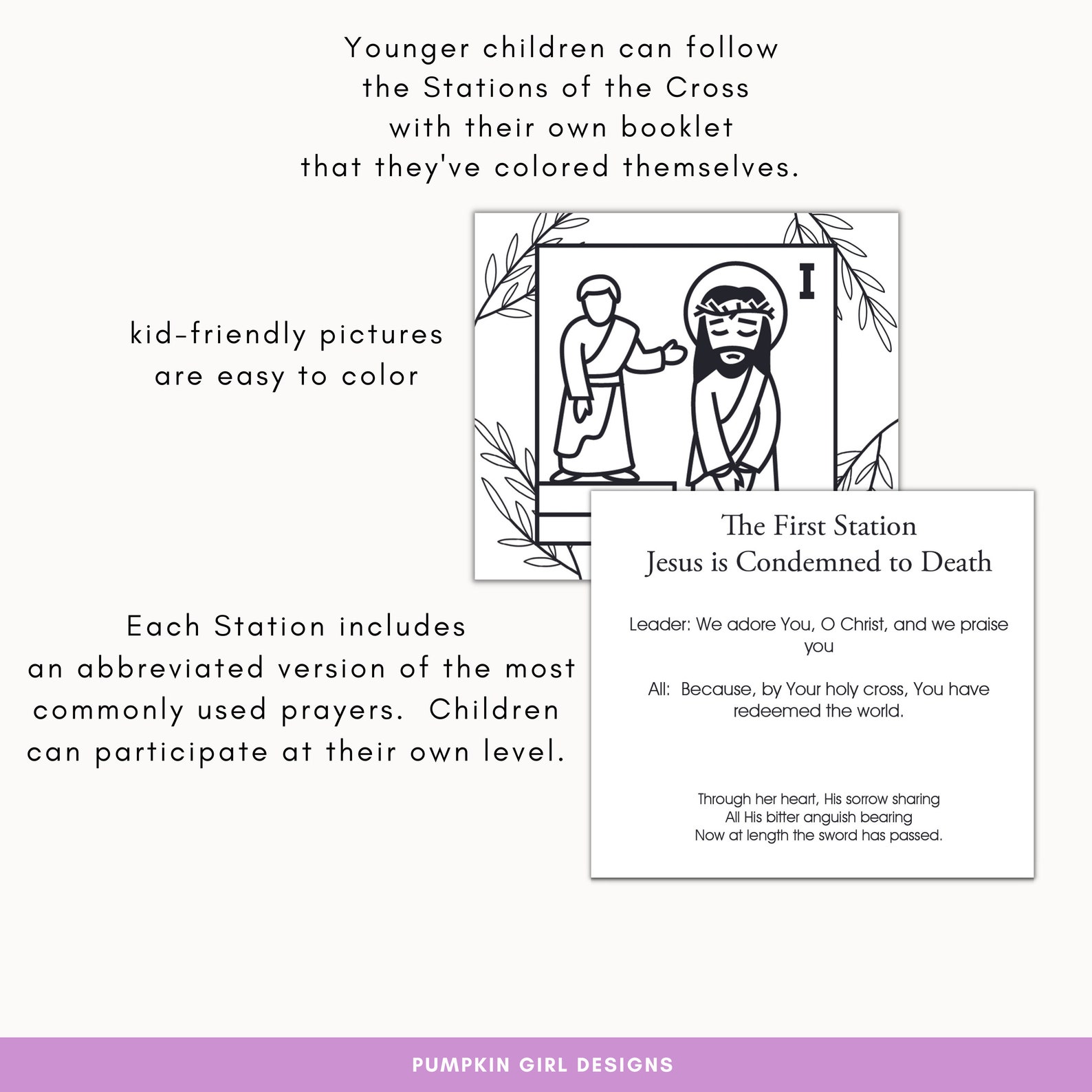 Printable Stations of the Cross Booklet for Kids to Color - Etsy