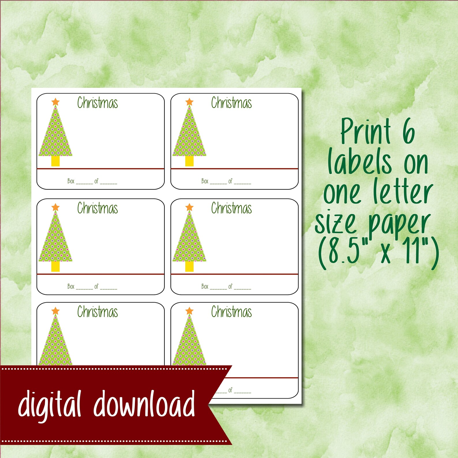 Printable Christmas Storage Bin Labels, Christmas Organization - Etsy
