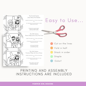 Printable Stations of the Cross Booklet for Kids to Color - Etsy