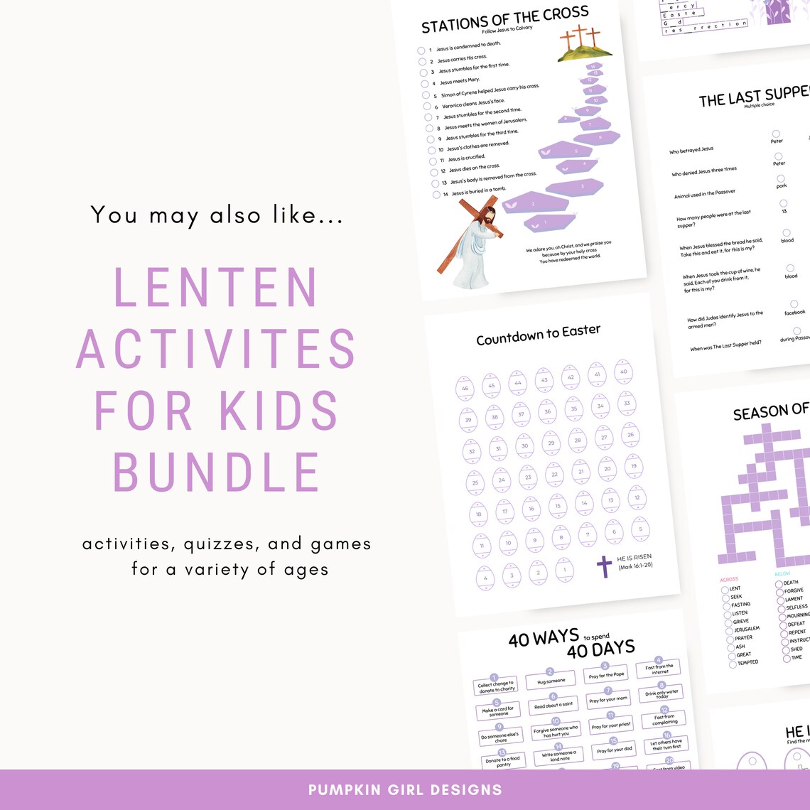 Printable Stations of the Cross Booklet for Kids to Color - Etsy
