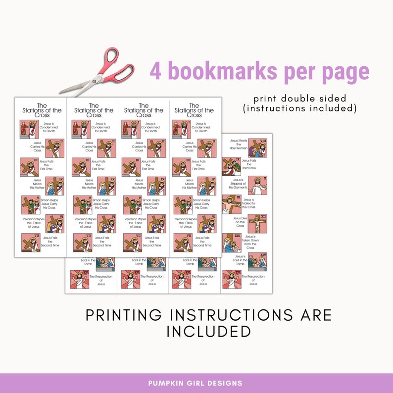 Printable Stations of the Cross Bookmark - Etsy