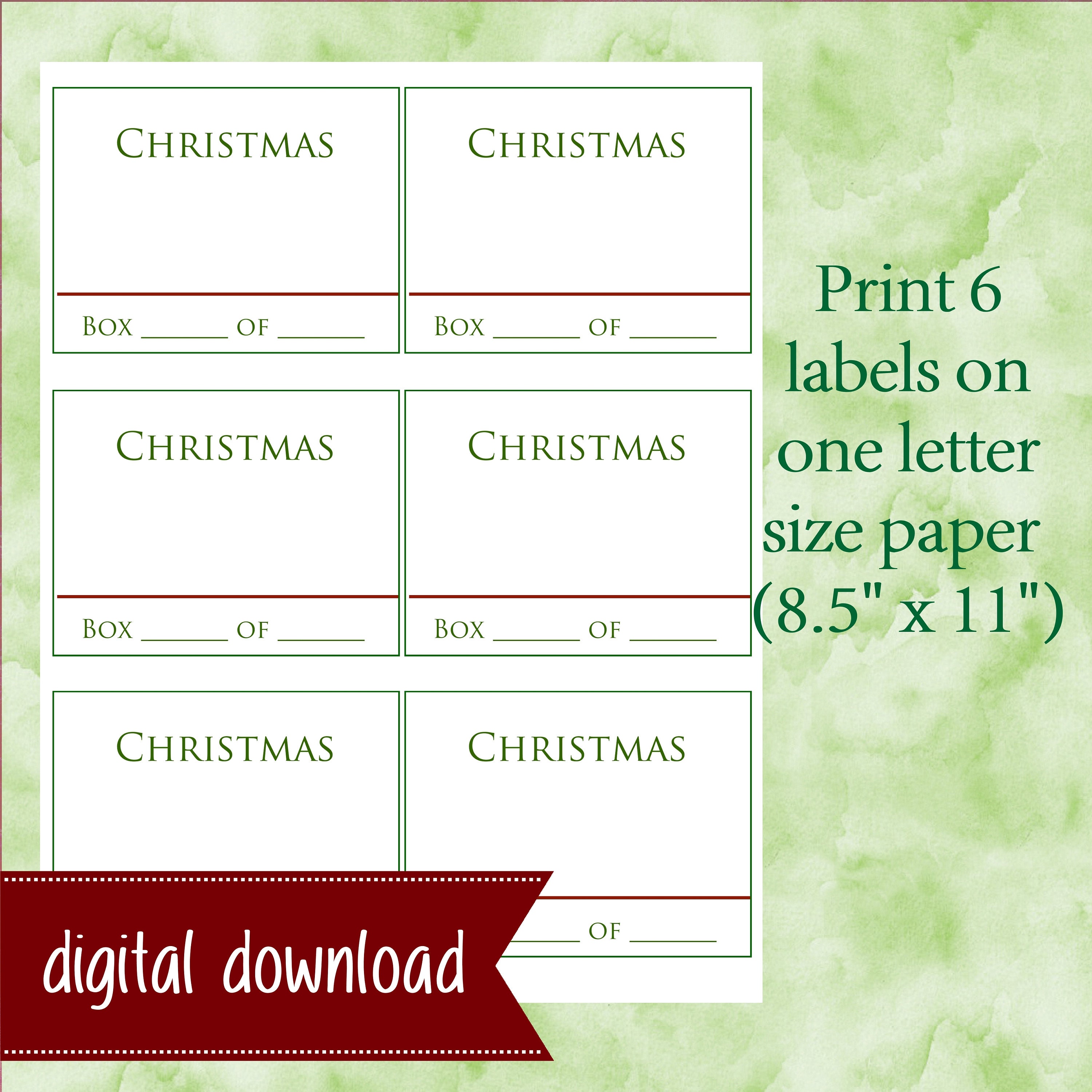 Printable Christmas Storage Bin Labels, Christmas Organization - Etsy