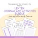 Lent Tracker, Countdown, Journal for Kids, Families, Adults - Etsy