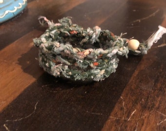 Fabric wrap bracelet | Etsy