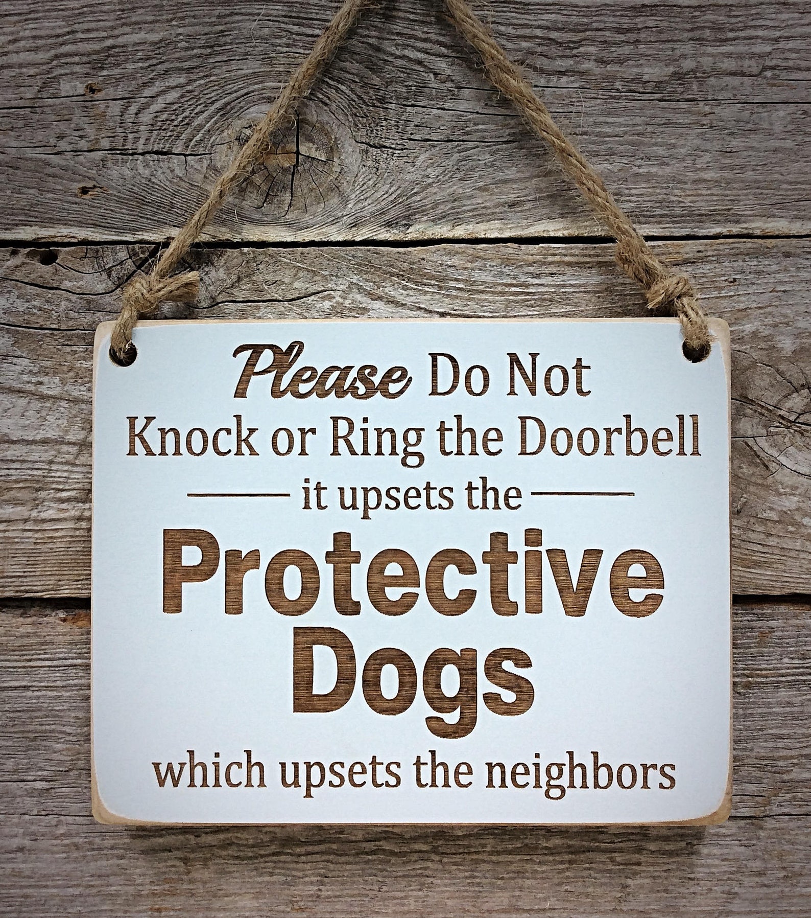 Protective Dogs Front Door Sign Do Not Disturb Sign Dog | Etsy