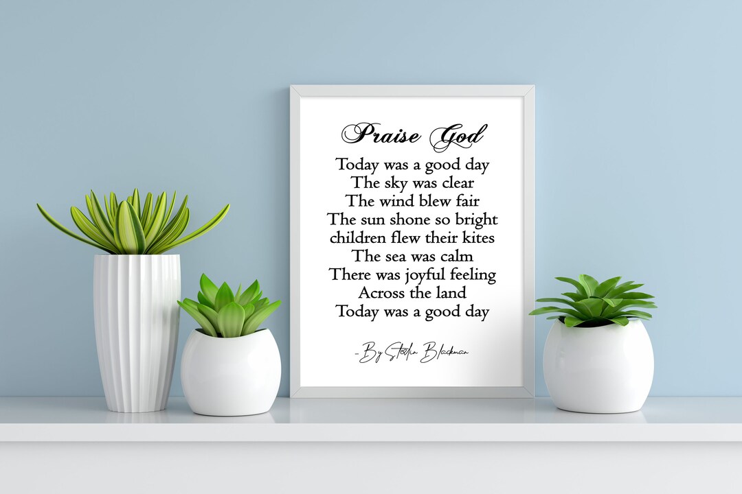 Praise God Wall Poster | Hppiness Wall Poster | Inspirational Wall ...