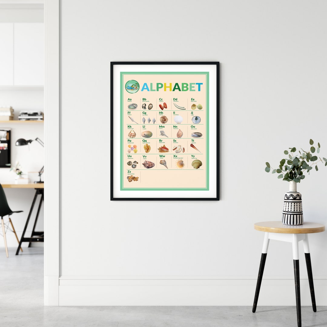 Alphabet Prints -green | Printable Wall Poster | Digital Wall Poster ...