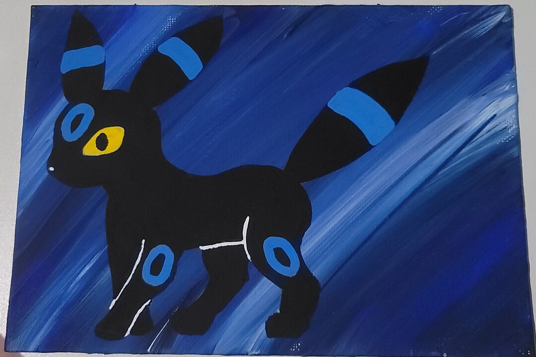 Hand Painted Pokémon Painting Handmade W/ Water Colors on White Canvas ...