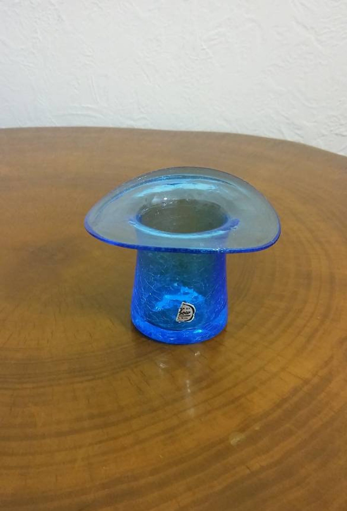 Blue Glass Hat Hand Blown by Rainbow Glass Co Top Hat | Etsy