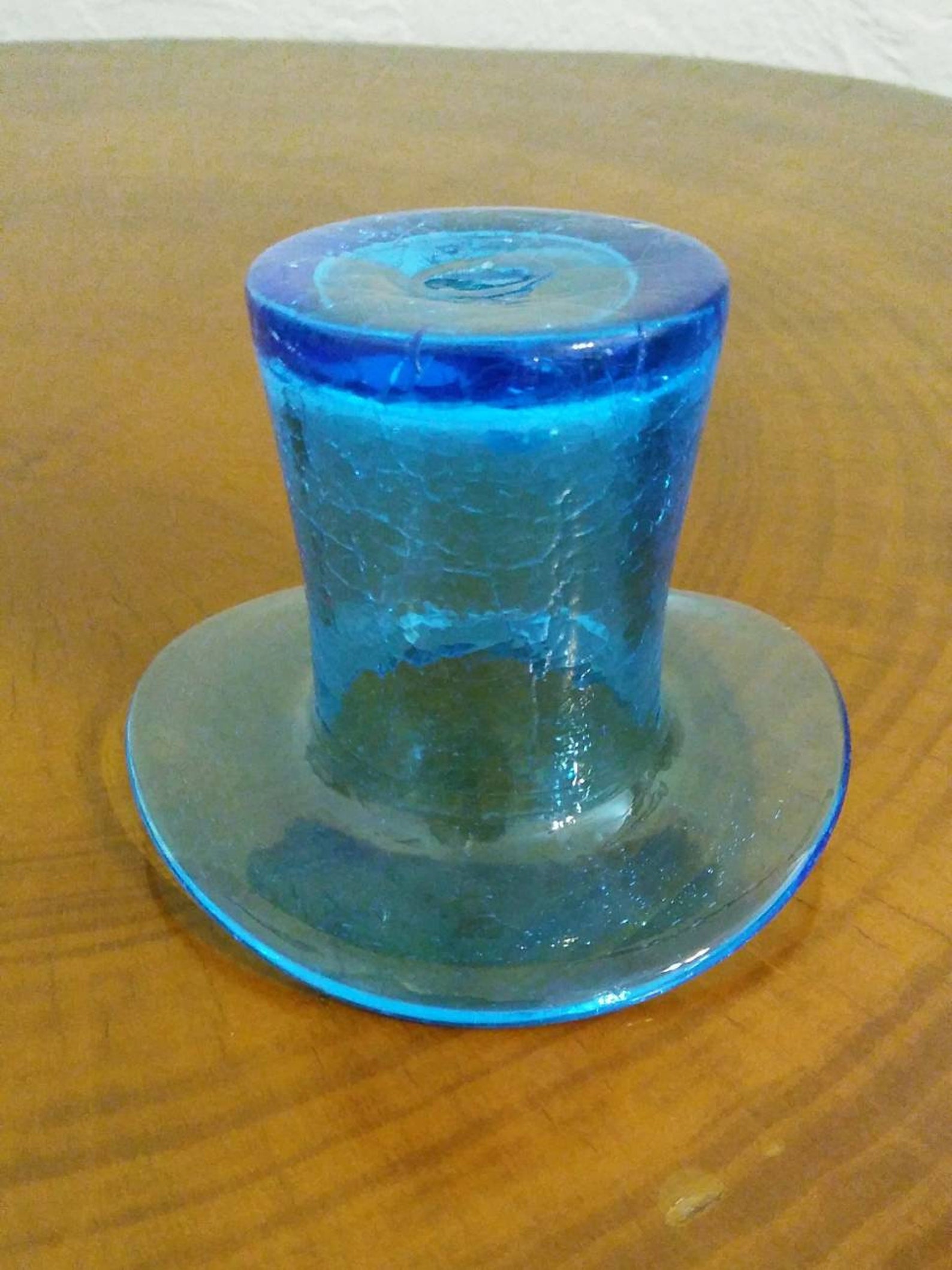 Blue Glass Hat Hand Blown by Rainbow Glass Co Top Hat - Etsy