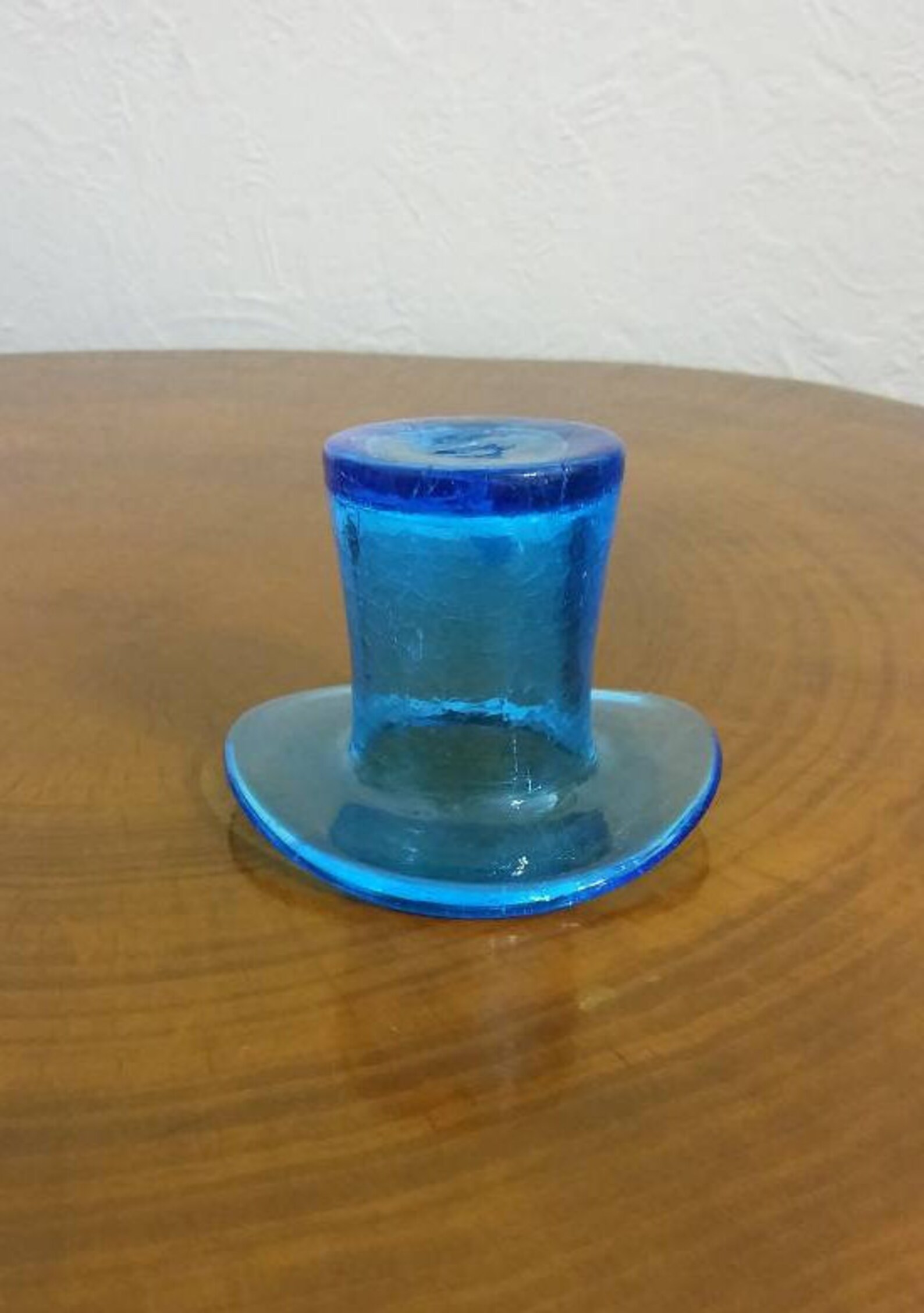 Blue Glass Hat Hand Blown by Rainbow Glass Co Top Hat - Etsy