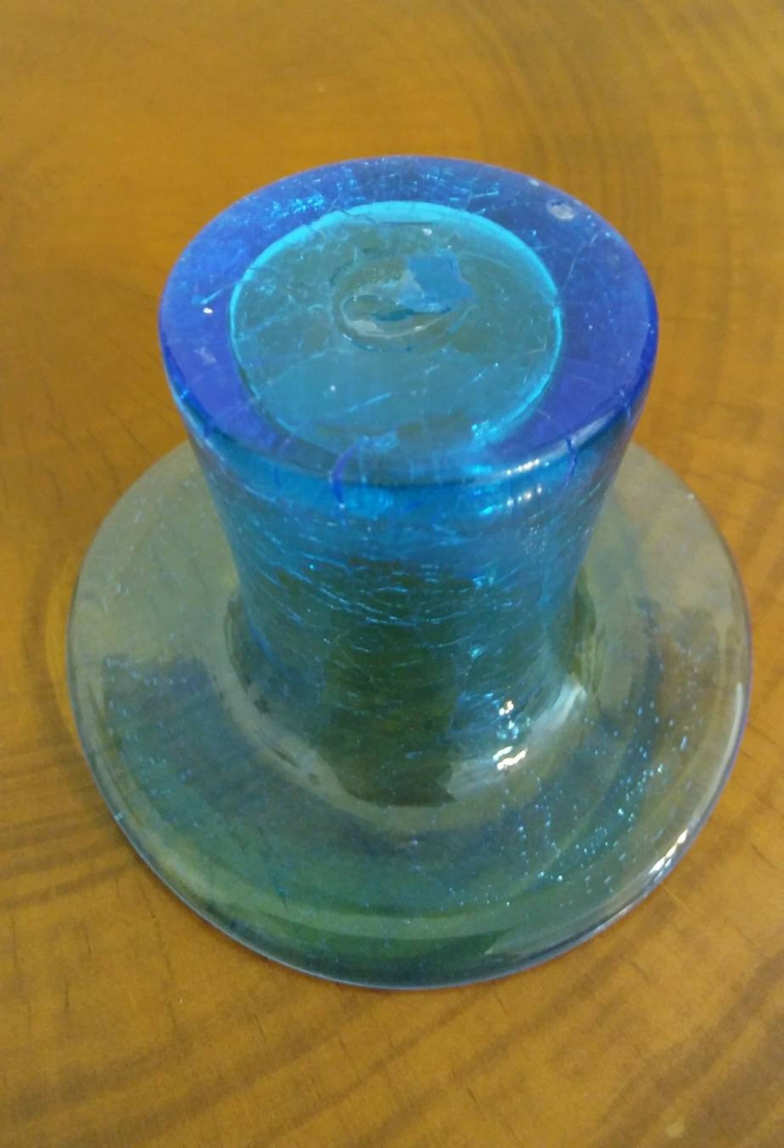 Blue Glass Hat Hand Blown by Rainbow Glass Co Top Hat | Etsy