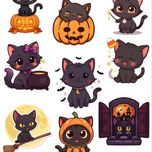 Halloween Clipart Bundle: Spiders, Cats & Bats (digital Download) - Etsy