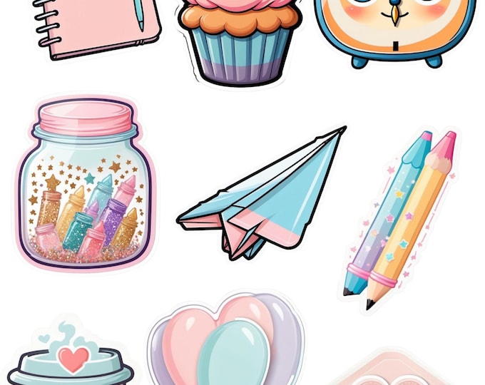 Premium Vector Clipart - Kawaii Planning Clipart - Cute Planner Clip ...