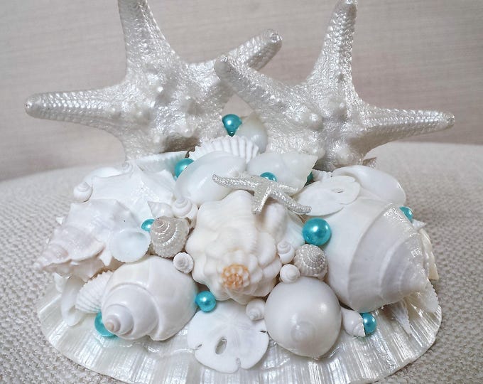 Beach Wedding Cake Topper Starfish Cake Topper Seashell Cake - Etsy