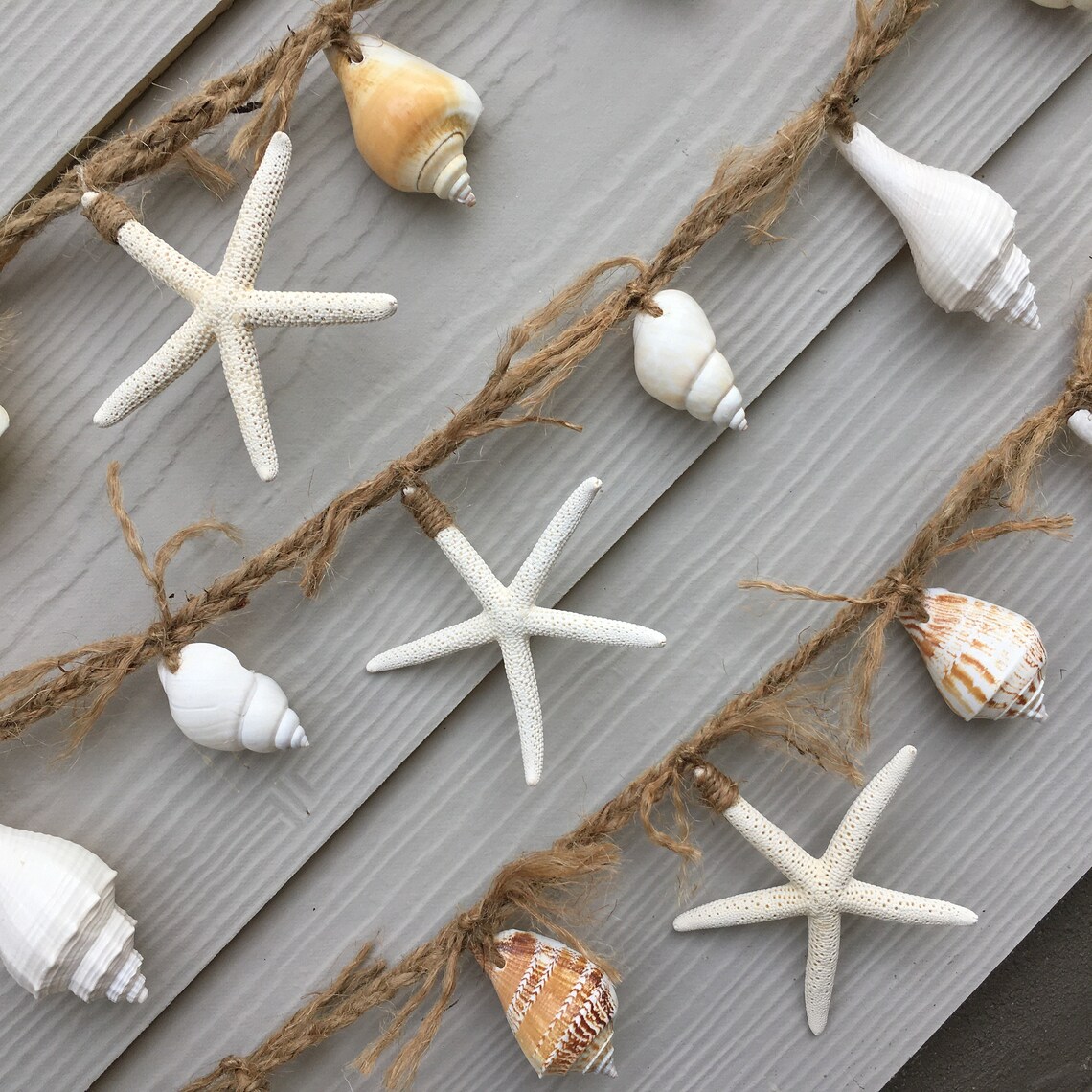 Beach Garland Beach Decor Coastal Garland Shell Garland | Etsy