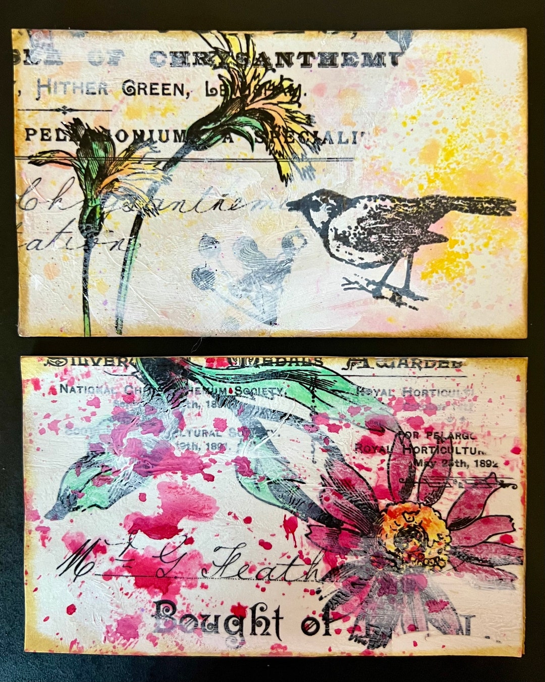Handmade Journal Ephemera - Journal Card Set of 2 - Etsy
