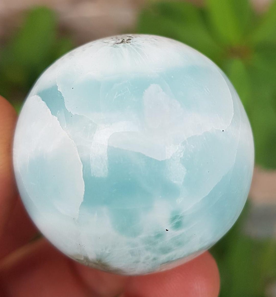 BIG Larimar Gemstone Dominican Pectolite Sphere 92 Grams Come-11 - Etsy