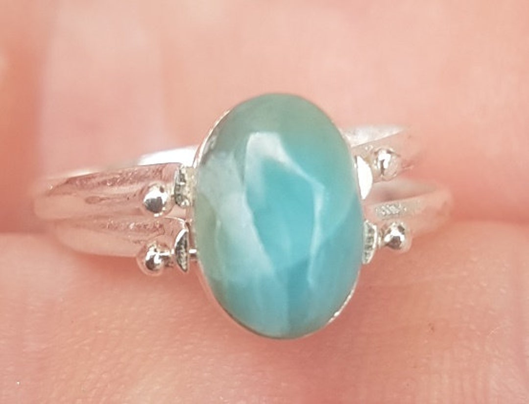 Flip 2 in 1 Larimar-pink CONCH Shell Gemstones 925 Sterling Silver ...