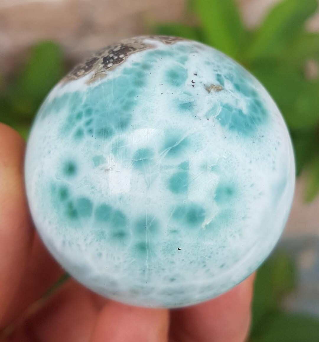 BIG Larimar Gemstone Dominican Pectolite Sphere 148 Grams Come-3 - Etsy