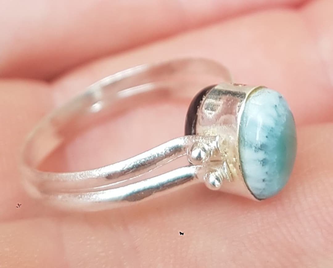 Flip 2 in 1 Blue LARIMAR-GARNET Gemstones 925 Sterling Silver ...